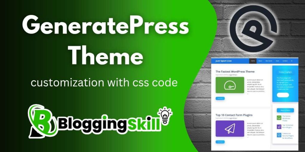 Generatepress Theme Customization Using Css